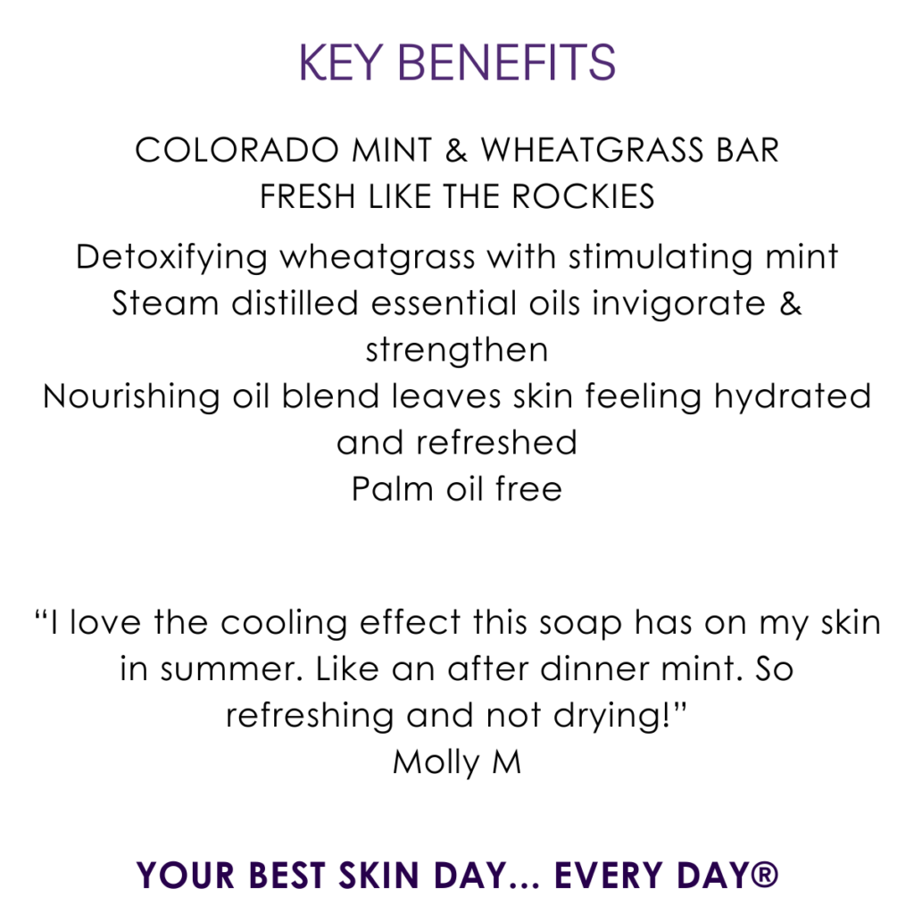 Colorado Mint & Wheatgrass Invigorating Face & Body Bar